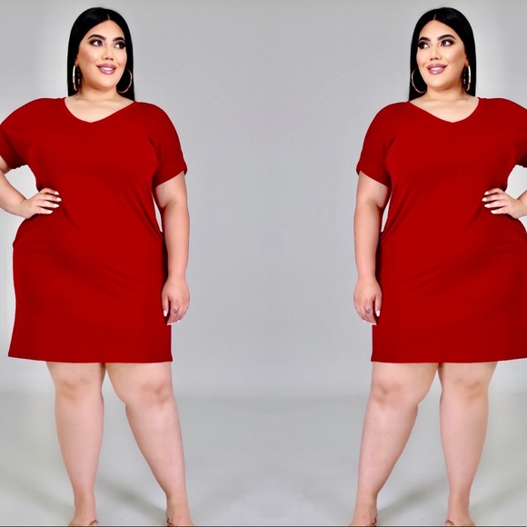 Dresses | Red Tunic Dress | Poshmark
